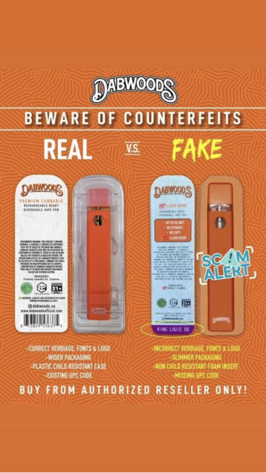 REAL VS FAKE DABWOODS - Dabwoods Official Website
